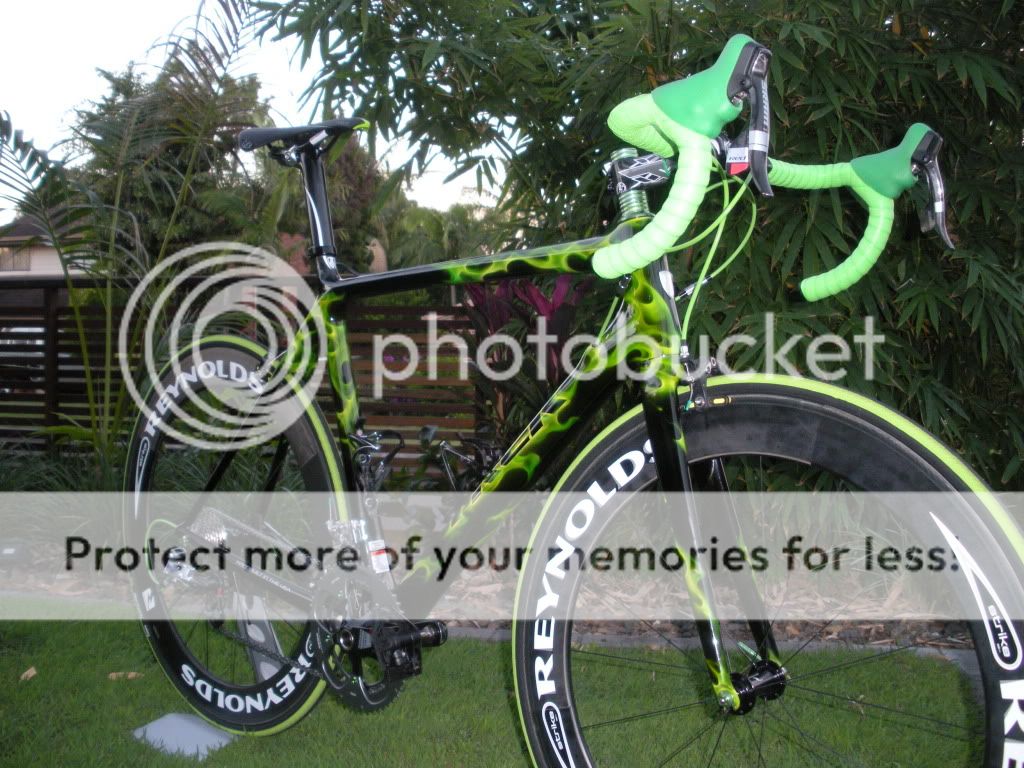 My Trek madone Project one Green Flames. - Weight Weenies